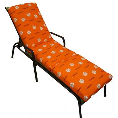 Clemson Tigers 3 Piece Chaise Lounge Chair Cushion - Sports Unlimited