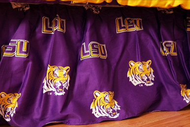 LSU Tigers Bed Skirt - Sports Unlimited