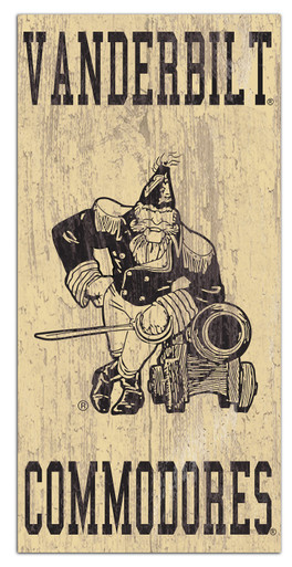 Vanderbilt Commodores 6" x 12" Heritage Logo Sign - Sports Unlimited