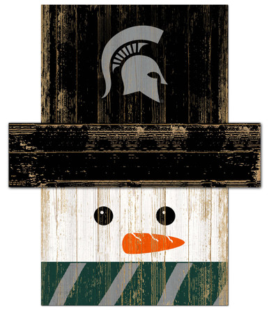 Michigan State Spartans 6" x 5" Snowman Head - Sports Unlimited