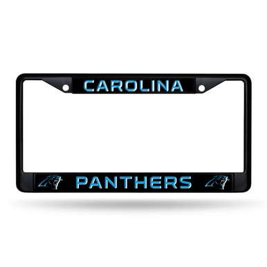 Carolina Panthers Black Metal License Plate Frame - Sports Unlimited
