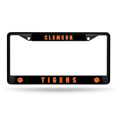 Clemson Tigers Black Metal License Plate Frame - Sports Unlimited