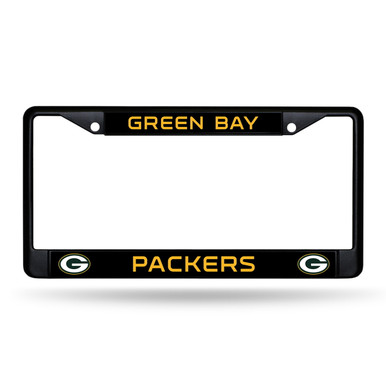 Green Bay Packers Black Chrome License Plate Frame - Sports Unlimited
