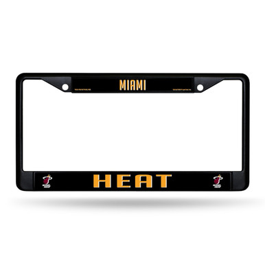 Miami Heat Black Metal License Plate Frame - Sports Unlimited