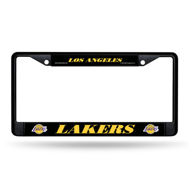 LA Angeles Lakers Black Chrome License Plate Frame - Sports Unlimited