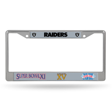 Las Vegas Raiders Silver Chrome License Plate Frame - Sports Unlimited