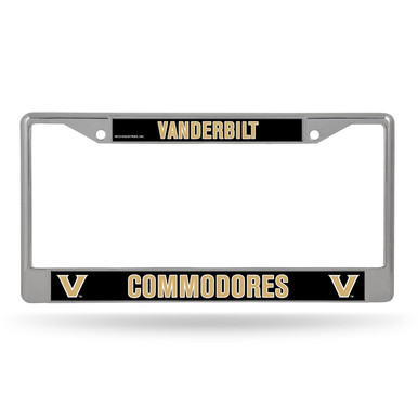 Vanderbilt Commodores Silver Chrome License Plate Frame - Sports Unlimited