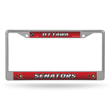Ottawa Senators Silver Chrome License Plate Frame - Sports Unlimited