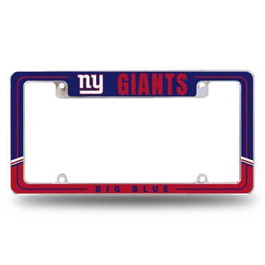 New York Giants Two-Tone Chrome License Plate Frame - Sports Unlimited
