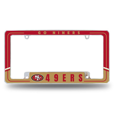 San Francisco 49ers Two-Tone Chrome License Plate Frame - Sports Unlimited