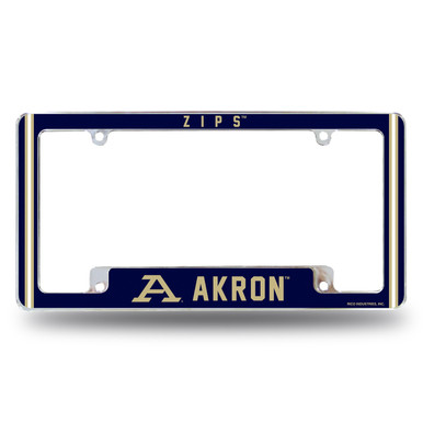 Akron Zips All Over Chrome License Plate Frame - Sports Unlimited