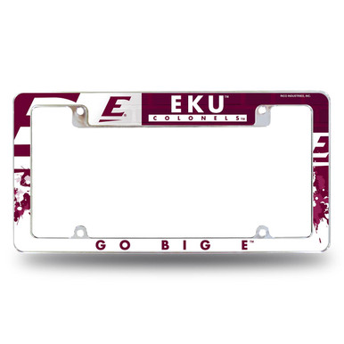 Eastern Kentucky Colonels All Over Chrome License Plate Frame - Sports ...