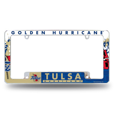 Tulsa Golden Hurricane All Over Chrome License Plate Frame - Sports ...
