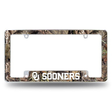 Oklahoma Sooners Mossy Oak Camo Chrome License Plate Frame - Sports ...