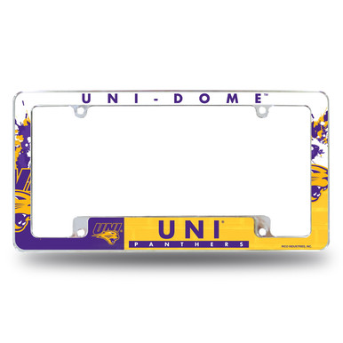 Northern Iowa Panthers All Over Chrome License Plate Frame - Sports ...