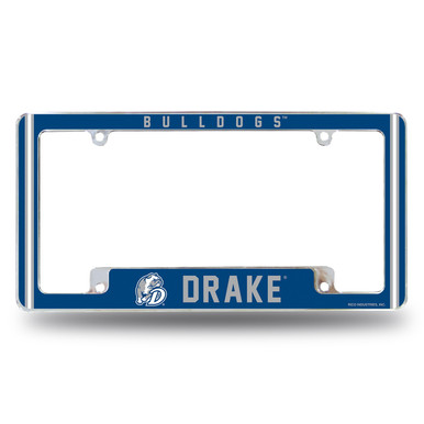 Drake Bulldogs All Over Chrome License Plate Frame - Sports Unlimited
