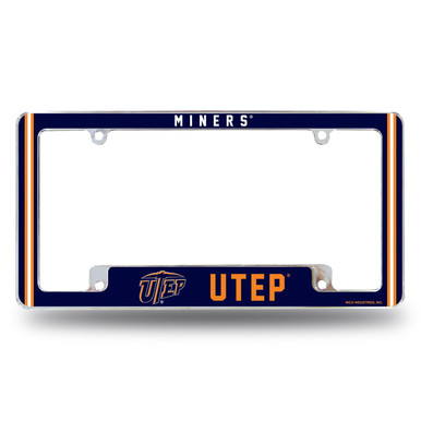UTEP Miners Alternate Chrome License Plate Frame - Sports Unlimited