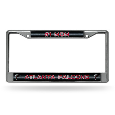 Atlanta Falcons #1 Mom Chrome Glitter License Plate Frame - Sports ...