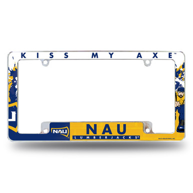 Northern Arizona Lumberjacks All Over Chrome License Plate Frame ...