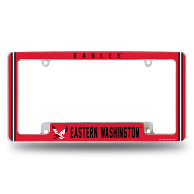 Eastern Washington Eagles All Over Chrome License Plate Frame - Sports ...