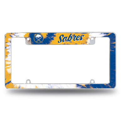 Buffalo Sabres Tie Dye Chrome License Plate Frame - Sports Unlimited