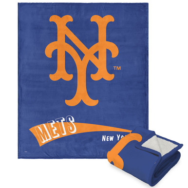 New York Mets 50" x 60" Throwback Silk Touch Sherpa Throw Blanket ...