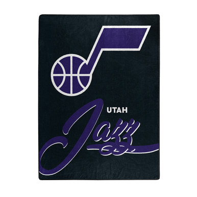 Utah Jazz 50" x 60" Signature Raschel Throw Blanket - Sports Unlimited