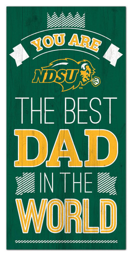 North Dakota State Bison Best Dad in the World 6" x 12" Sign - Sports ...