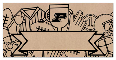 Purdue Boilermakers Name Banner Coloring Sign - Sports Unlimited