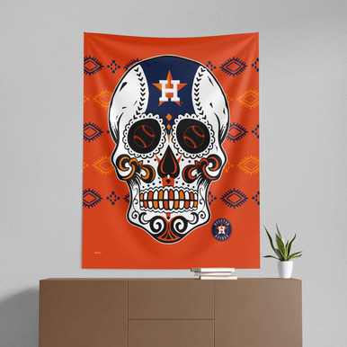 Houston Astros 50" x 60" Candy Skull Wall Hanging - Sports Unlimited