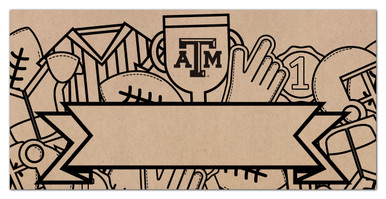Texas A&M Aggies Name Banner Coloring Sign - Sports Unlimited