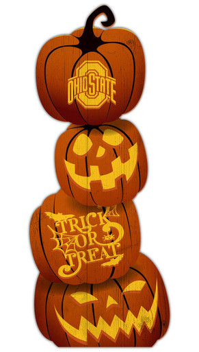Ohio State Buckeyes Pumpkin Stack 31" Leaner - Sports Unlimited