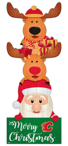 Calgary Flames 31" Santa Stack Leaner - Sports Unlimited