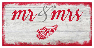 Detroit Red Wings Script Mr. & Mrs. Sign - Sports Unlimited