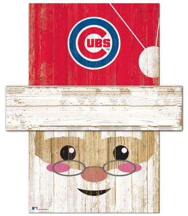 Chicago Cubs Santa Head Sign - Sports Unlimited