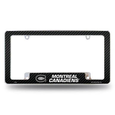 Montreal Canadiens Carbon Fiber Chrome License Plate Frame - Sports ...