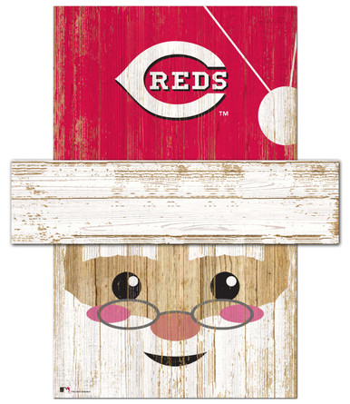 Cincinnati Reds 6" x 5" Santa Head - Sports Unlimited