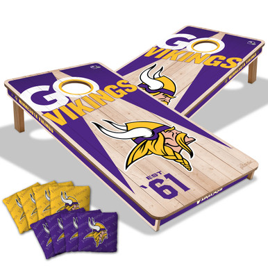 Minnesota Vikings 2' x 4' All-Wood Cornhole Set - Sports Unlimited