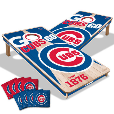 Chicago Cubs 2' x 4' All-Wood Cornhole Set - Sports Unlimited