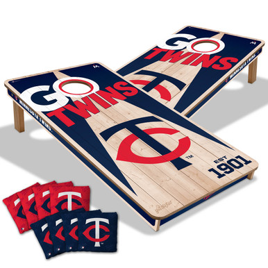 Minnesota Twins 2' x 4' All-Wood Cornhole Set - Sports Unlimited