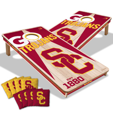 USC Trojans 2' x 4' All-Wood Cornhole Set - Sports Unlimited
