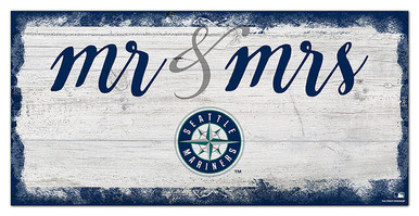 Seattle Mariners Script Mr. & Mrs. Sign - Sports Unlimited