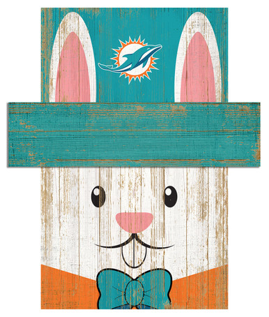 Miami Dolphins 6" x 5" Easter Bunny Head - Sports Unlimited