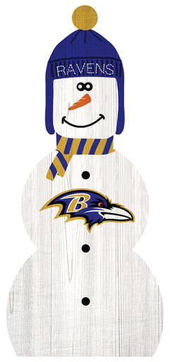 Baltimore Ravens 31" Snowman Leaner - Sports Unlimited