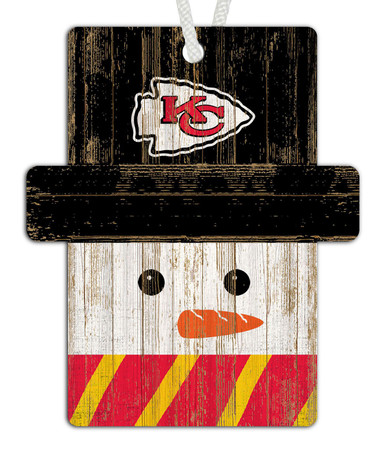 Kansas City Chiefs Snowman Ornament - Sports Unlimited