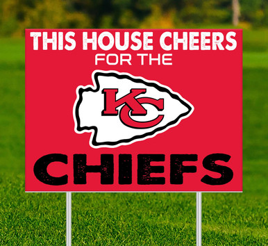 Kansas City Chiefs This House Cheers for Yard Sign - Sports Unlimited