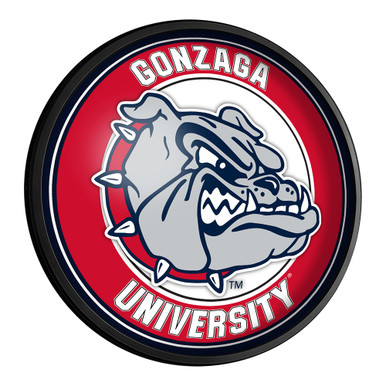 Gonzaga Bulldogs Round Slimline Lighted Wall Sign - Sports Unlimited