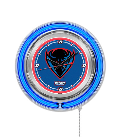 DePaul Blue Demons Neon Clock - Sports Unlimited