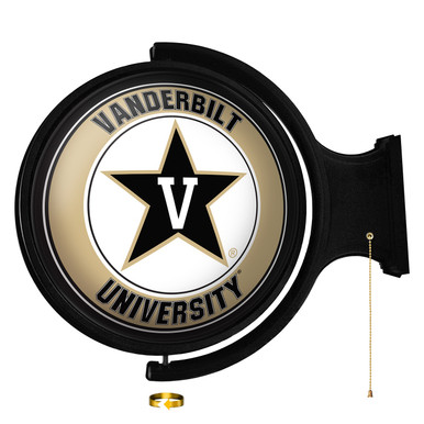 Vanderbilt Commodores Round Rotating Lighted Wall Sign - Sports Unlimited