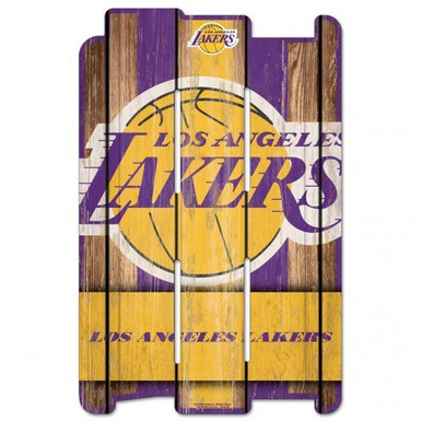 Los Angeles Lakers Wood Fence Sign - Sports Unlimited